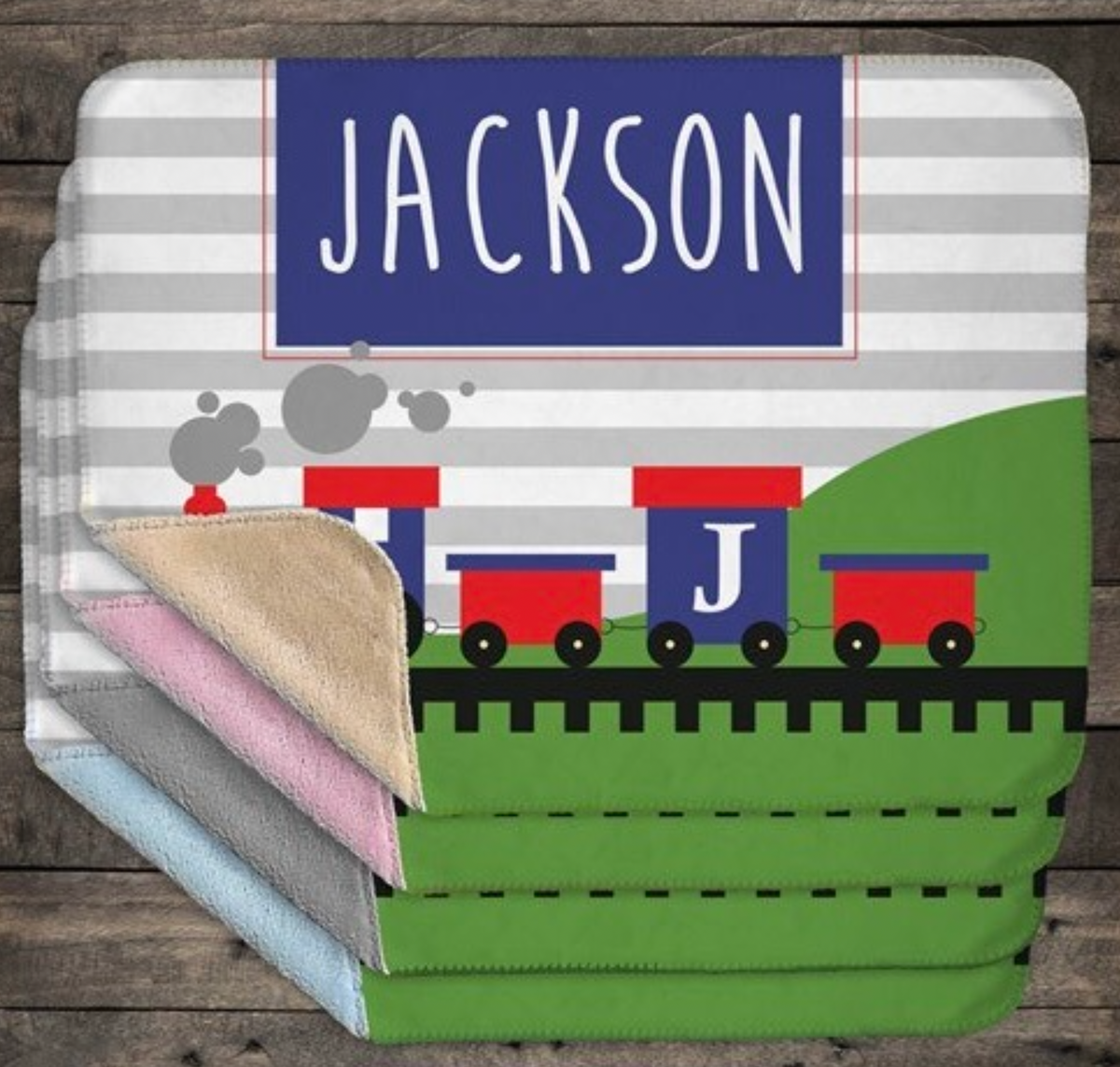 Personalized Train Blanket | Simply Unique Baby Gifts