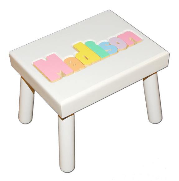 Toddler Step Stool Personalized Name Seat | SimplyUniqueBabyGifts.com ...